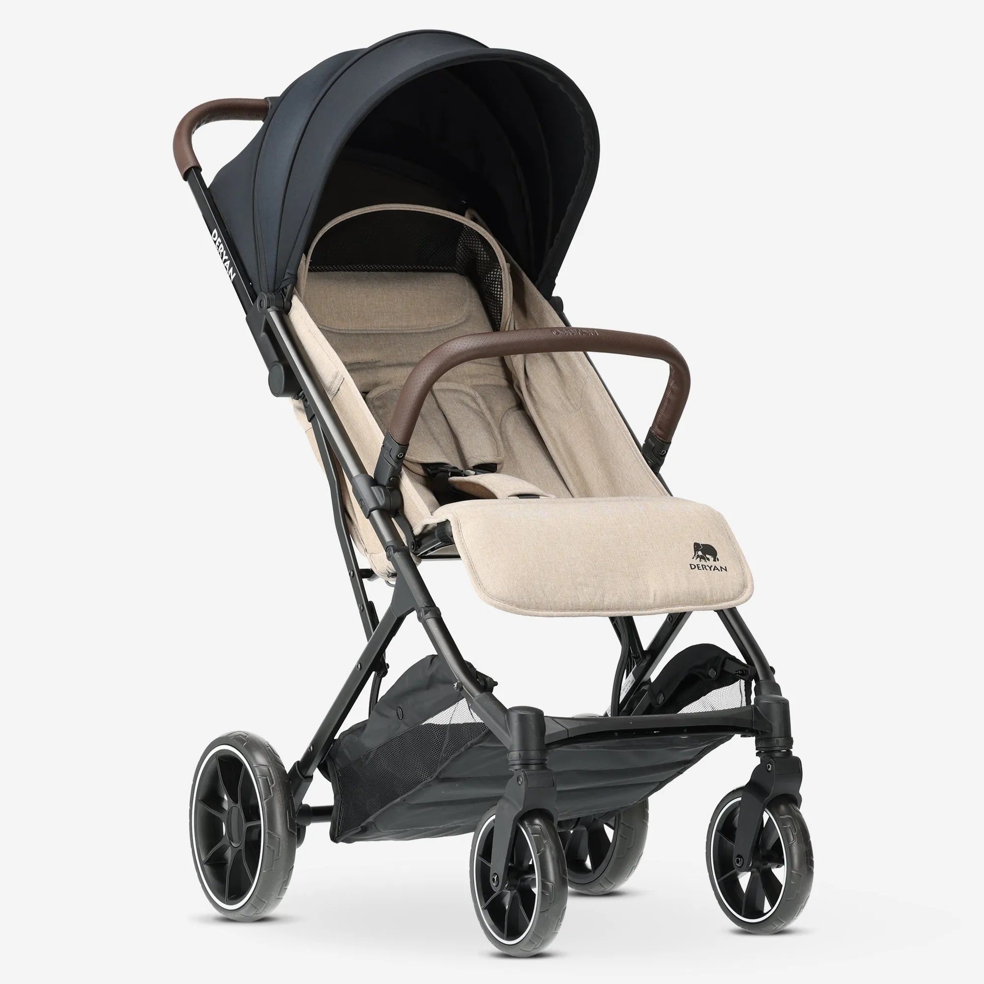 DERYAN Rolo XL Nougat - Spacious and Robust Buggy for Extra Comfort