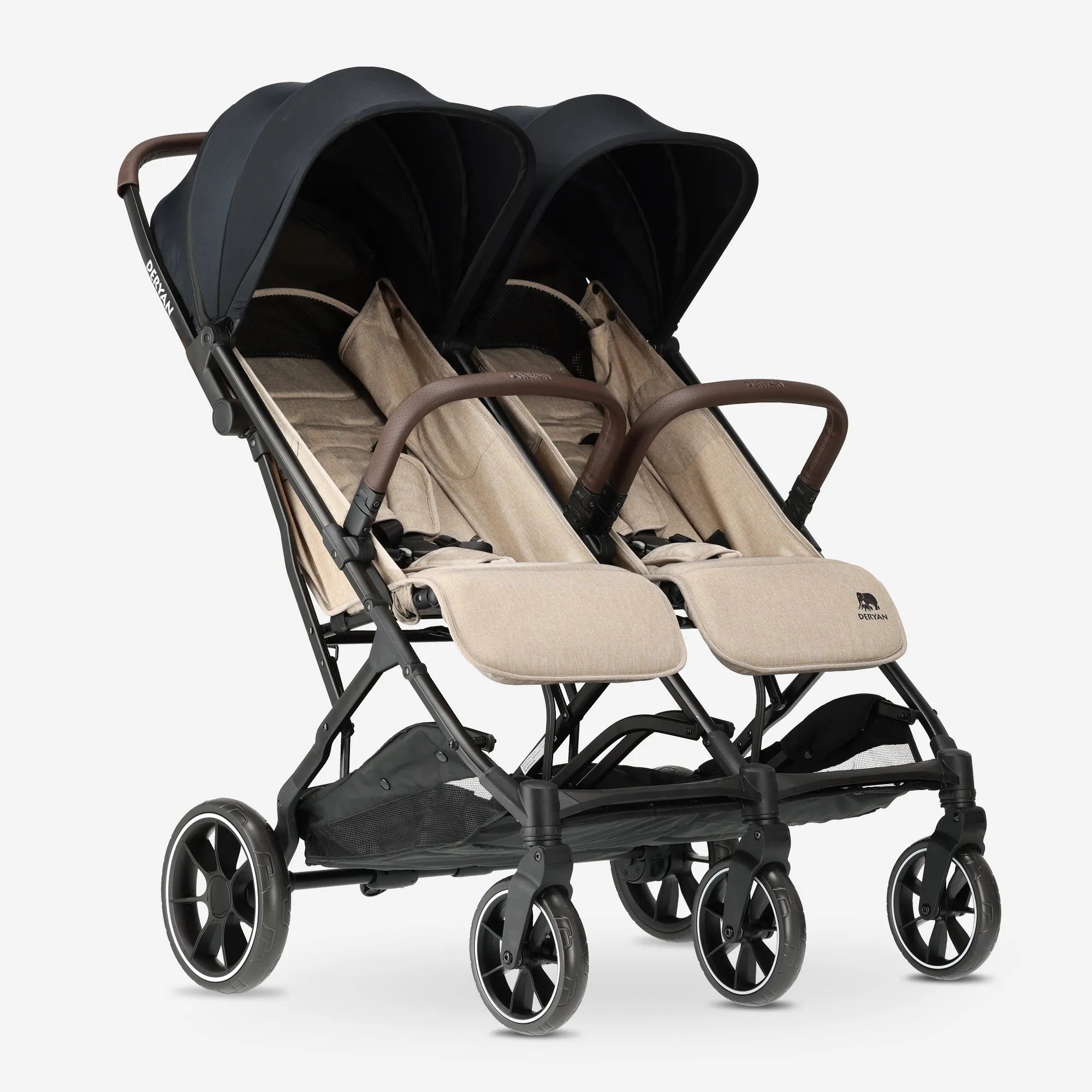 DERYAN Rolo X2 Black - Double Buggy for Comfortable Travel with Two ...
