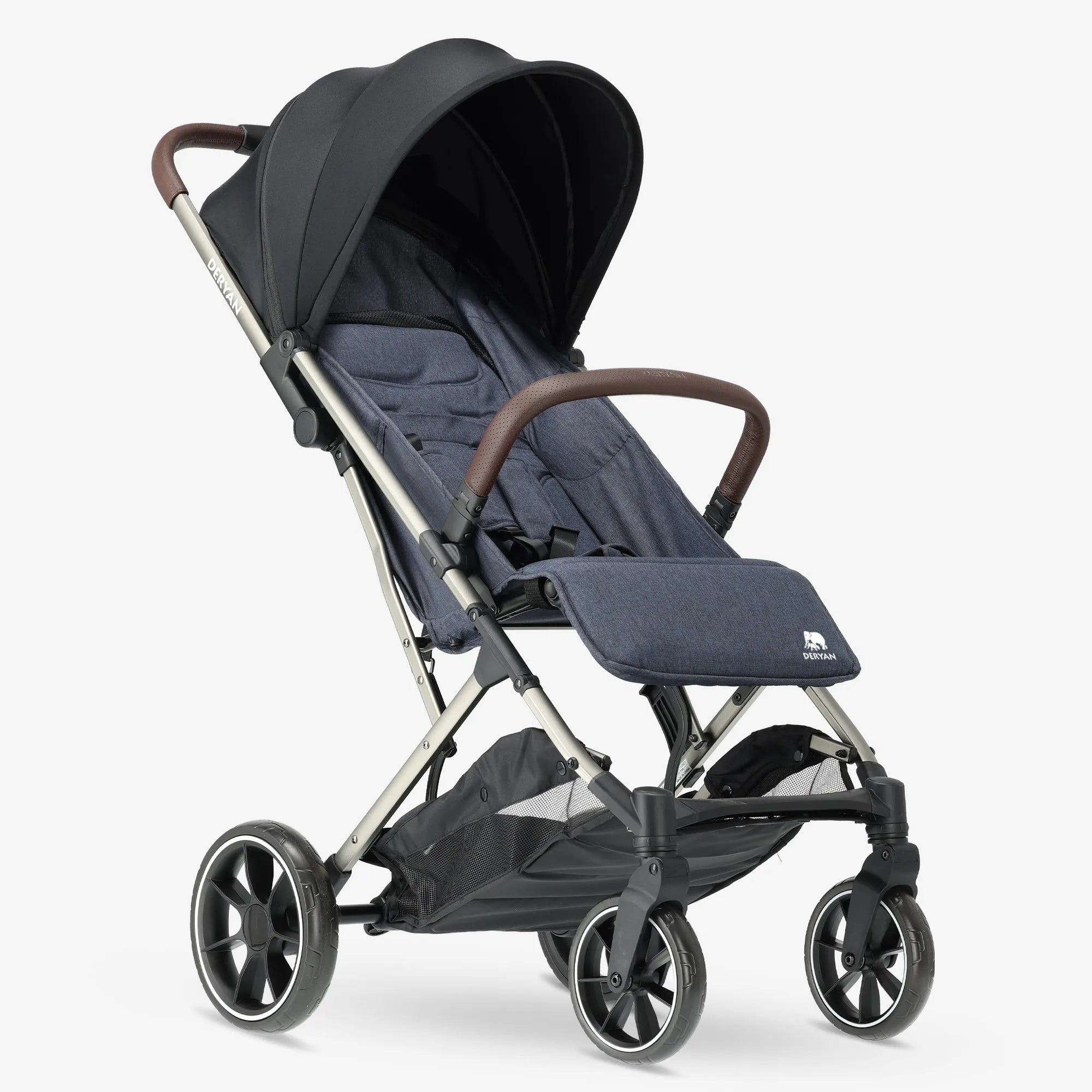 DERYAN Rolo X2 Navy - Double Buggy for Comfortable Travel with Two Children