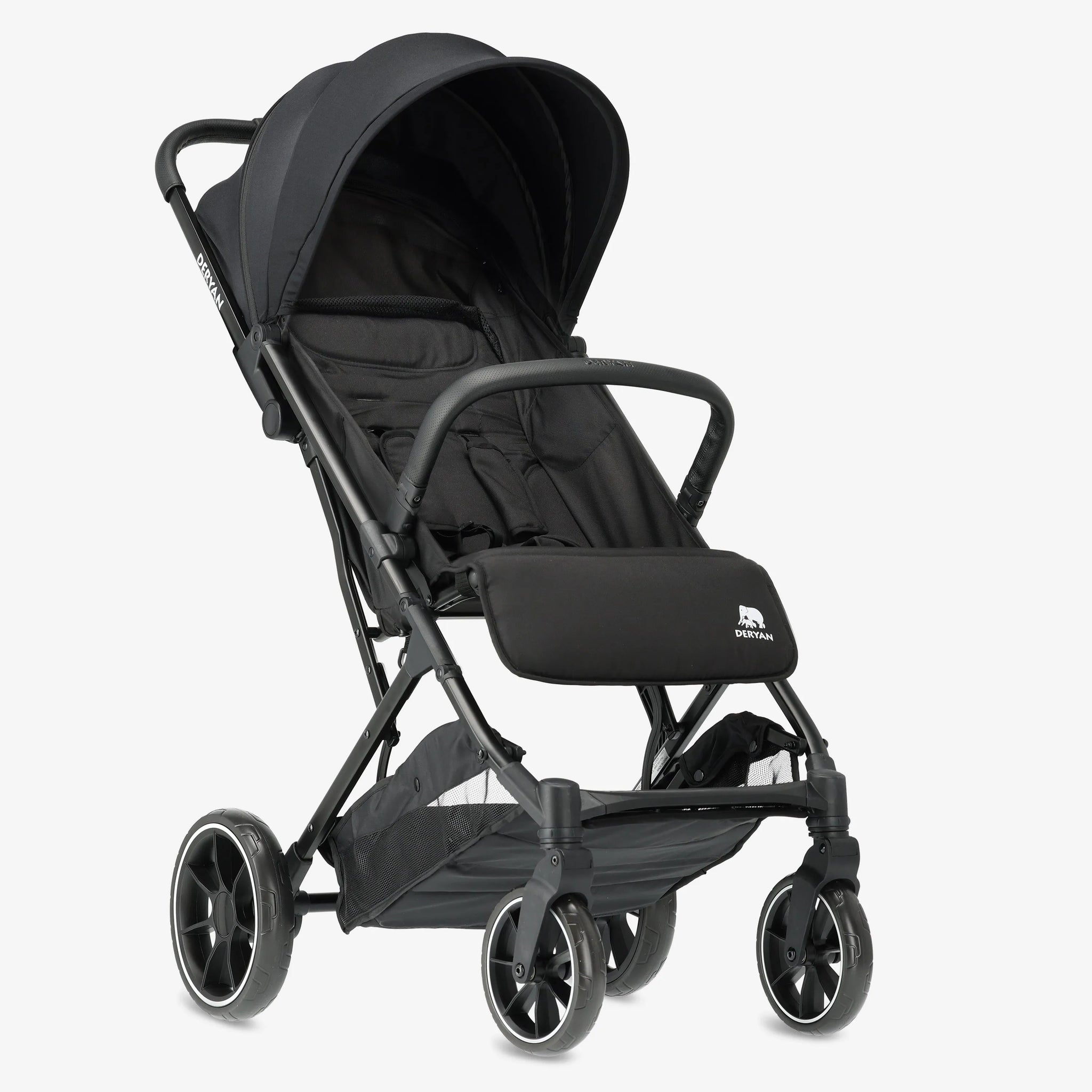 DERYAN Rolo XL Black - Spacious and Robust Buggy for Extra Comfort